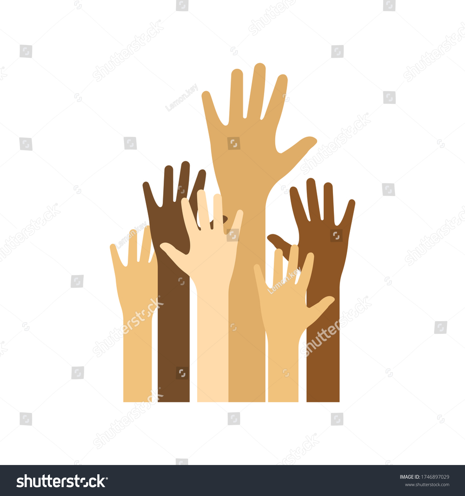 Hands Icon Logo Vector Illustration Stock Vector (Royalty Free) 1746897029
