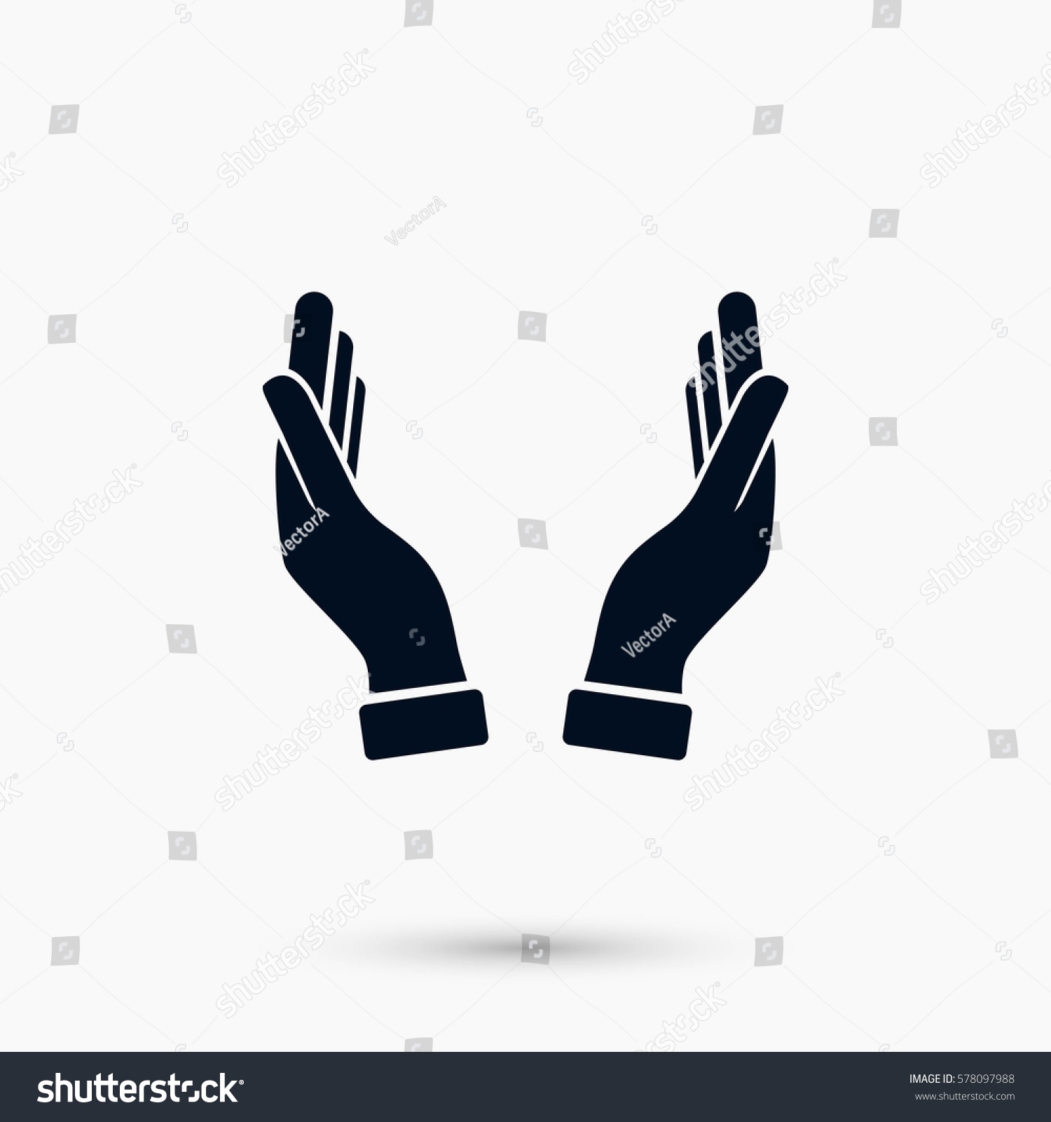 Hands Icon Vector Flat Design Best 스톡 벡터 578097988 - Shutterstock