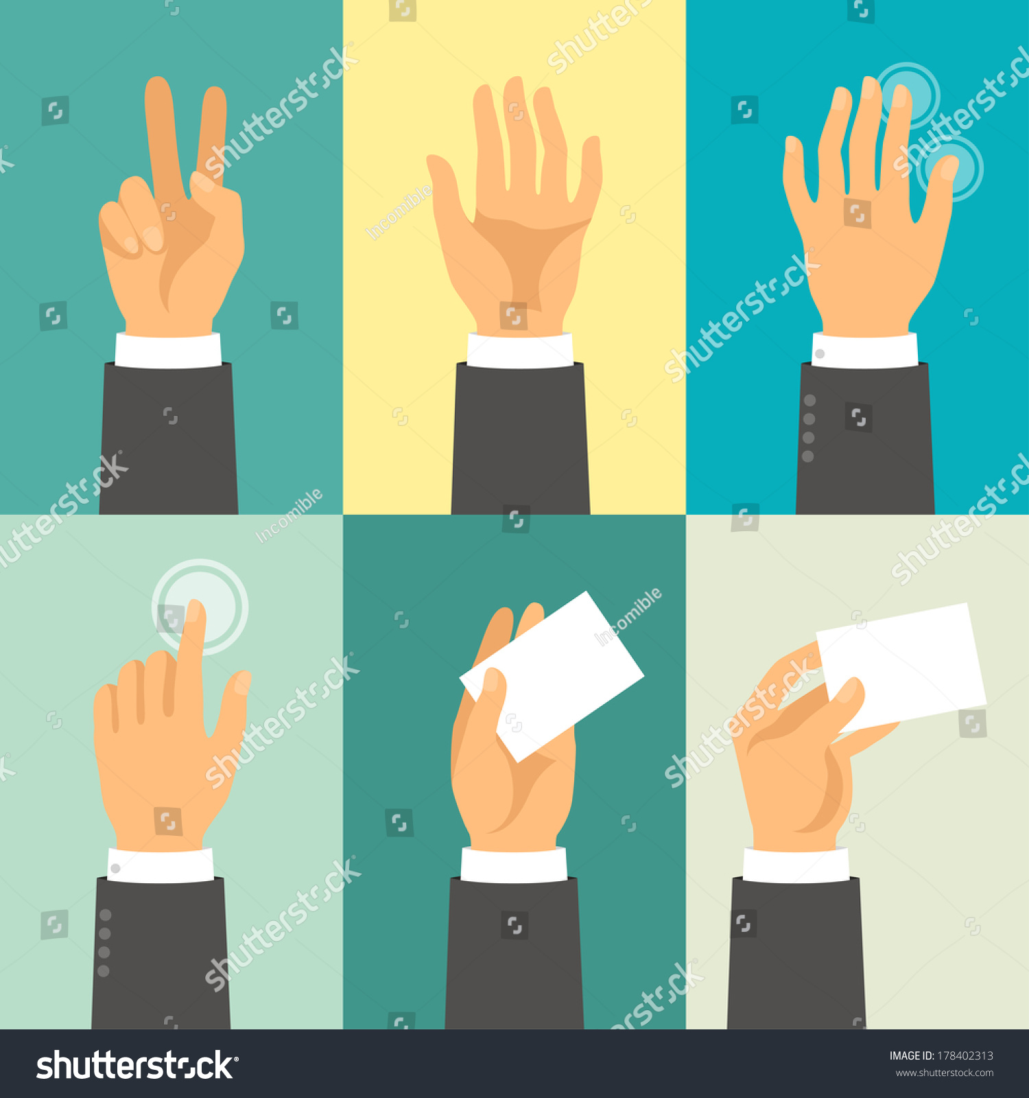 Hands Flat Design Style Stock Vector 178402313 - Shutterstock