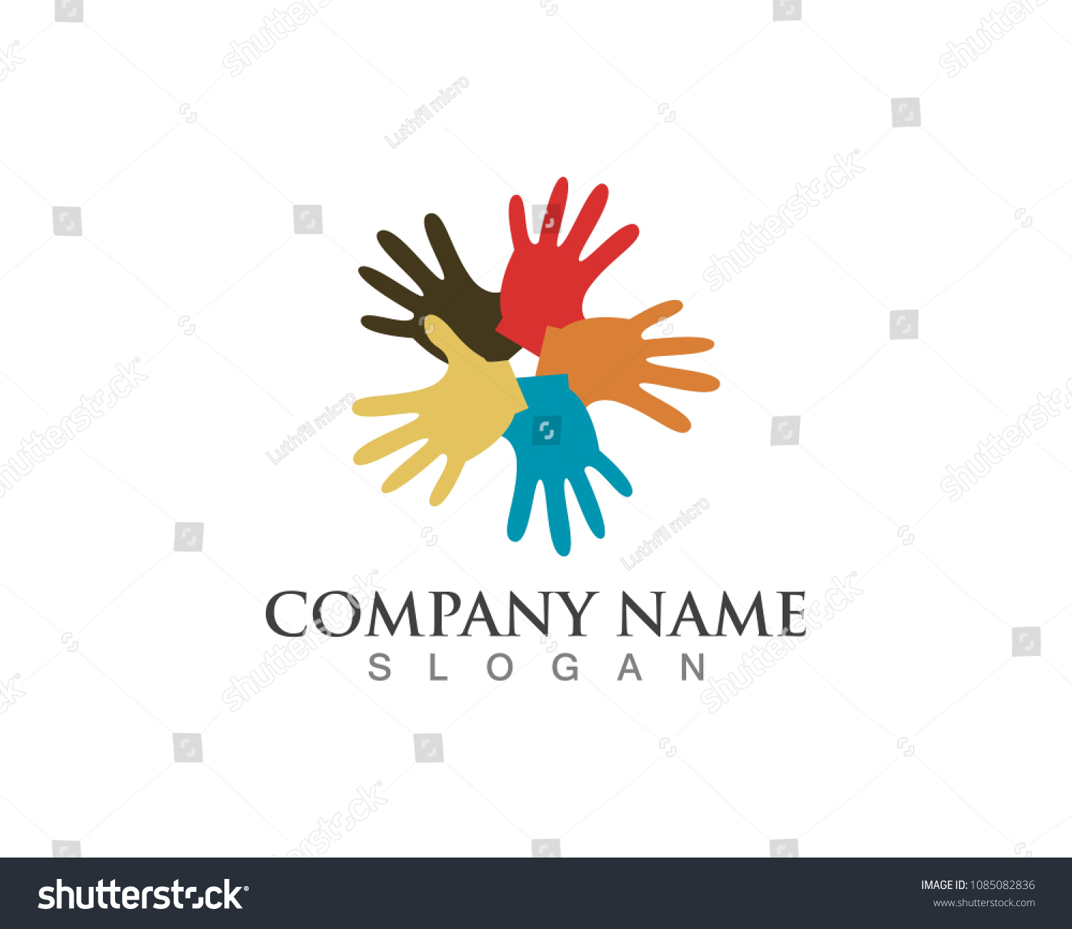 Hands Logos Symbols Stock Vector (Royalty Free) 1085082836