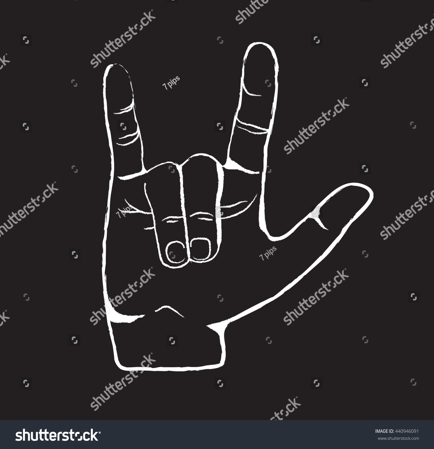 Hands Love Sign Vector 440946091 Shutterstock