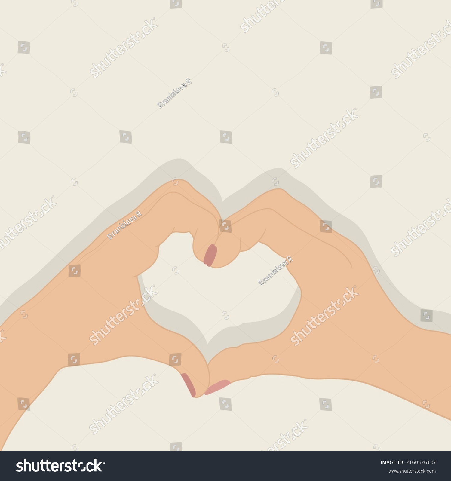 Hands Making Heart Shape Vector Illustration Stock Vector (Royalty Free ...