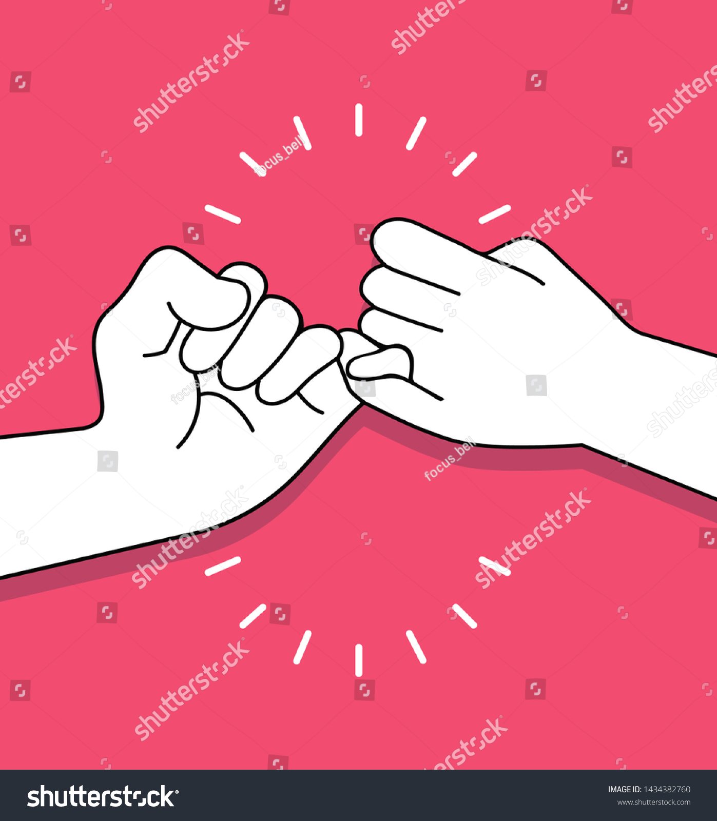 Hands Making Promise Vector Concept Stock Vector (Royalty Free) 1434382760