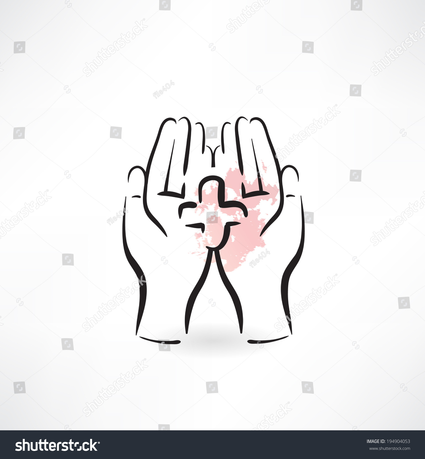 Hands Medicine Icon Stock Vector (Royalty Free) 194904053 | Shutterstock