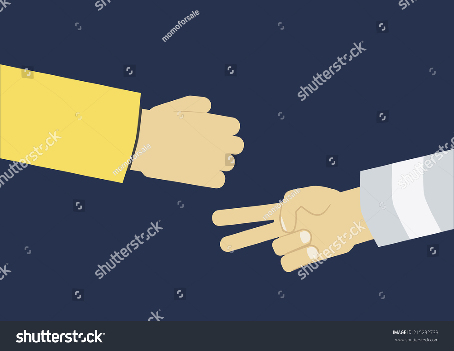 Hands Playing Paper Rock Scissors Stock Vector (Royalty Free) 215232733 ...