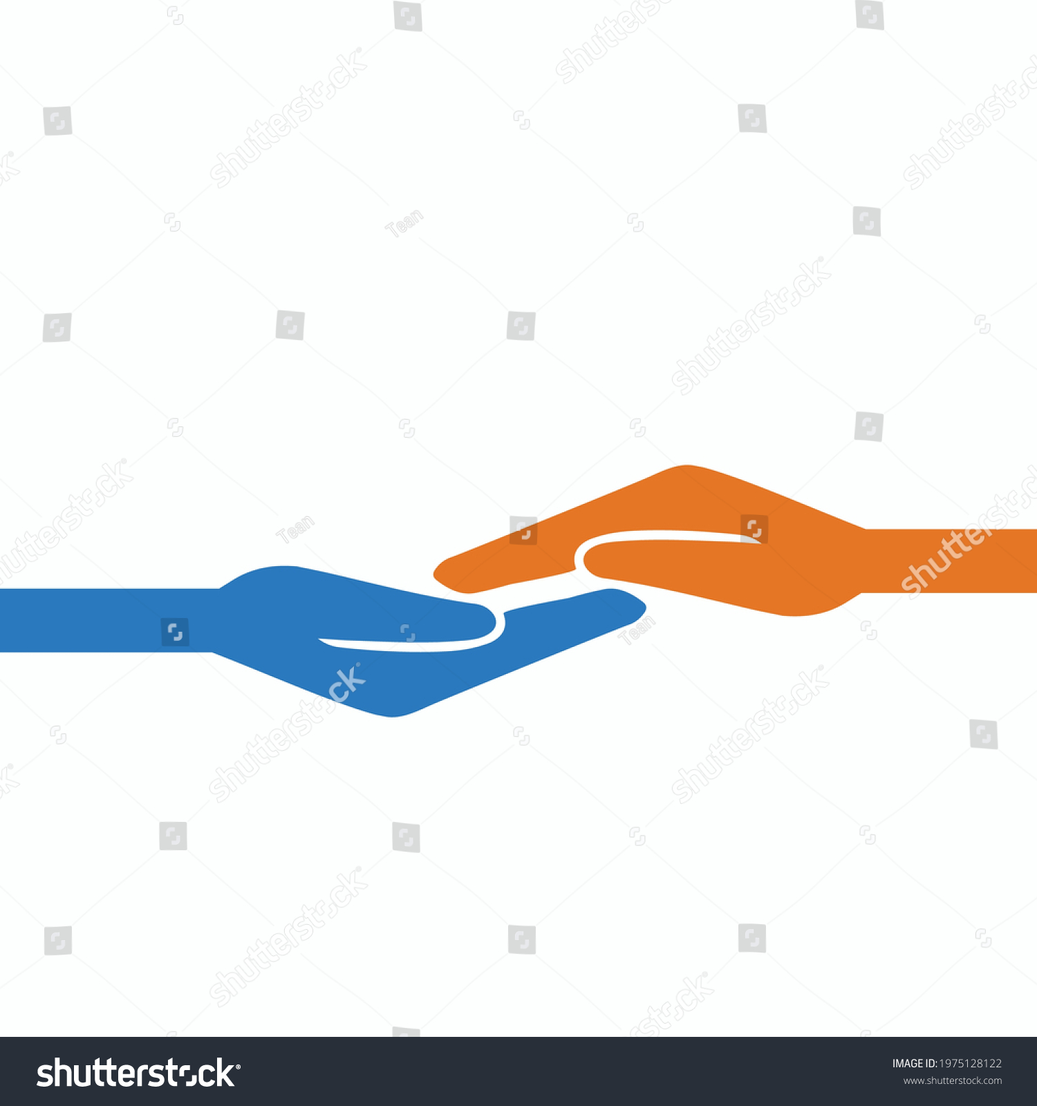Hands Reaching Out Vector Illustration Stock Vector (Royalty Free ...