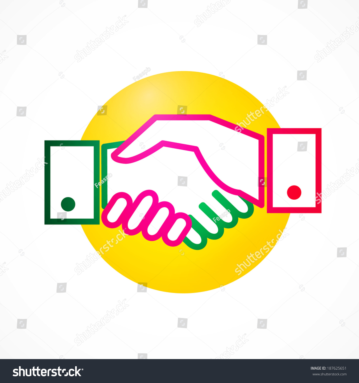 Hands Shake Vector Illustration Stock Vector (Royalty Free) 187625651 ...