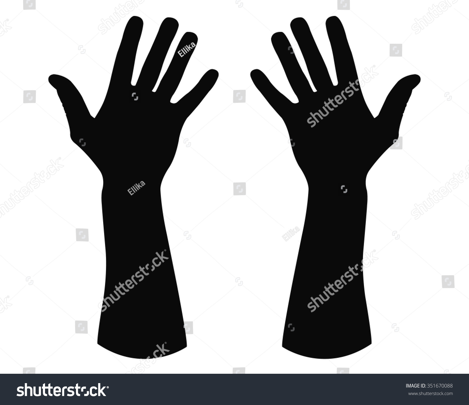 Hands Silhouette Vector Illustration: เวกเตอร์สต็อก (ปลอดค่าลิขสิทธิ์ ...