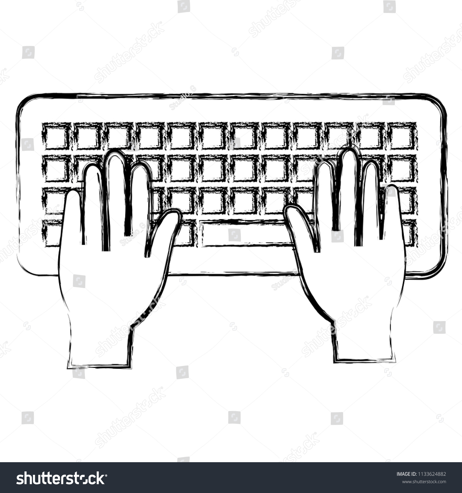 Hands Typing Keyboard Stock Vector (Royalty Free) 1133624882 | Shutterstock Hands Typing Keyboard Stock Vector (Royalty Free) 1133624882 | Shutterstock