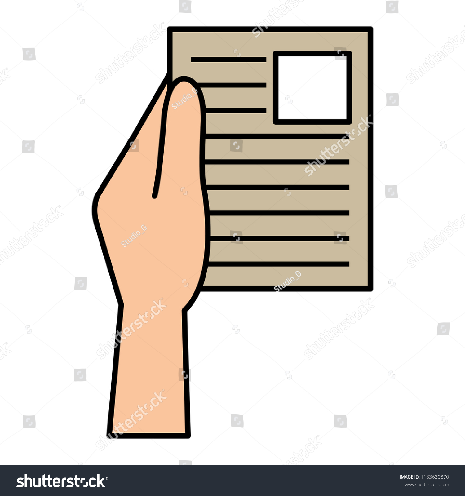 Hands Paper Document Stock Vector (Royalty Free) 1133630870 | Shutterstock