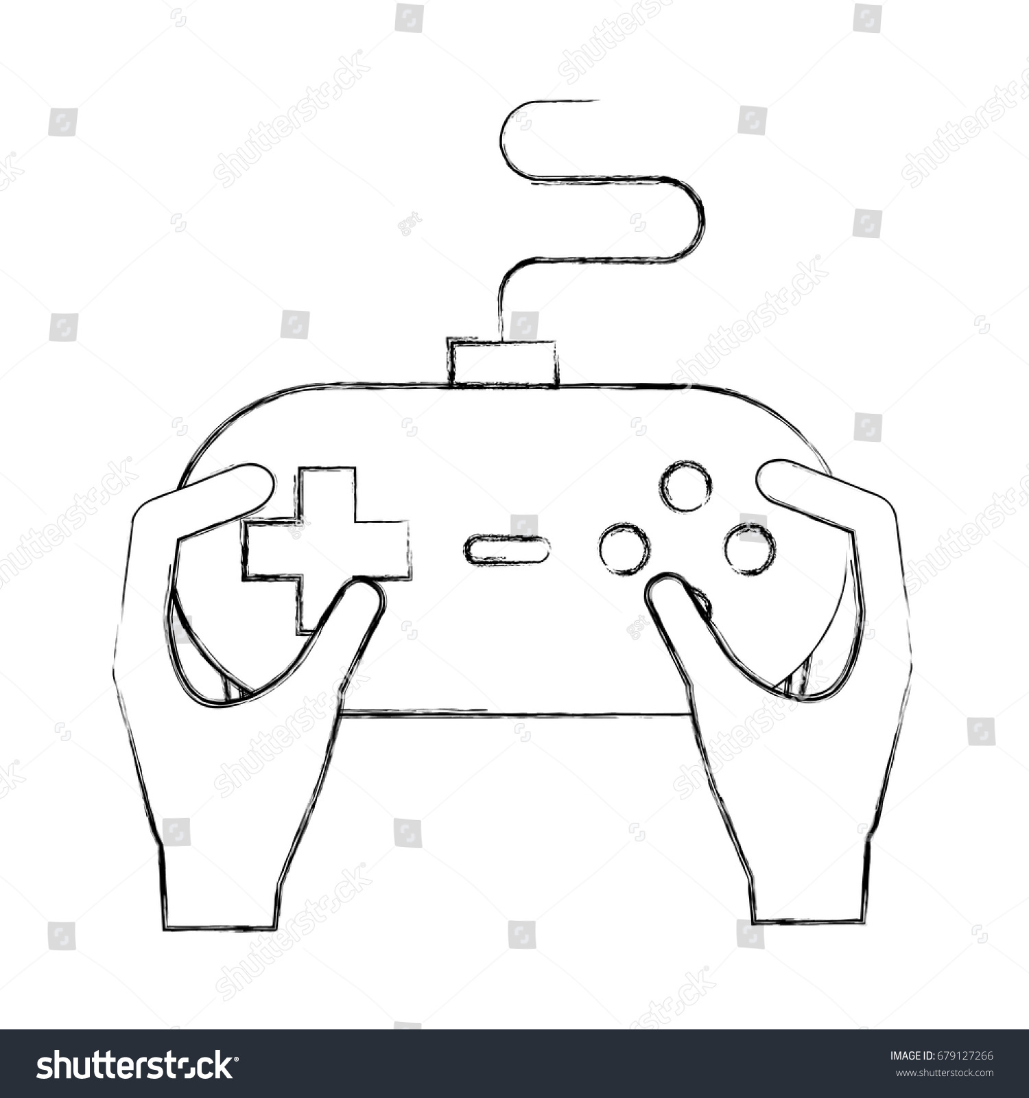 Hands Video Game Control Icon Stock Vector (Royalty Free) 679127266 ...