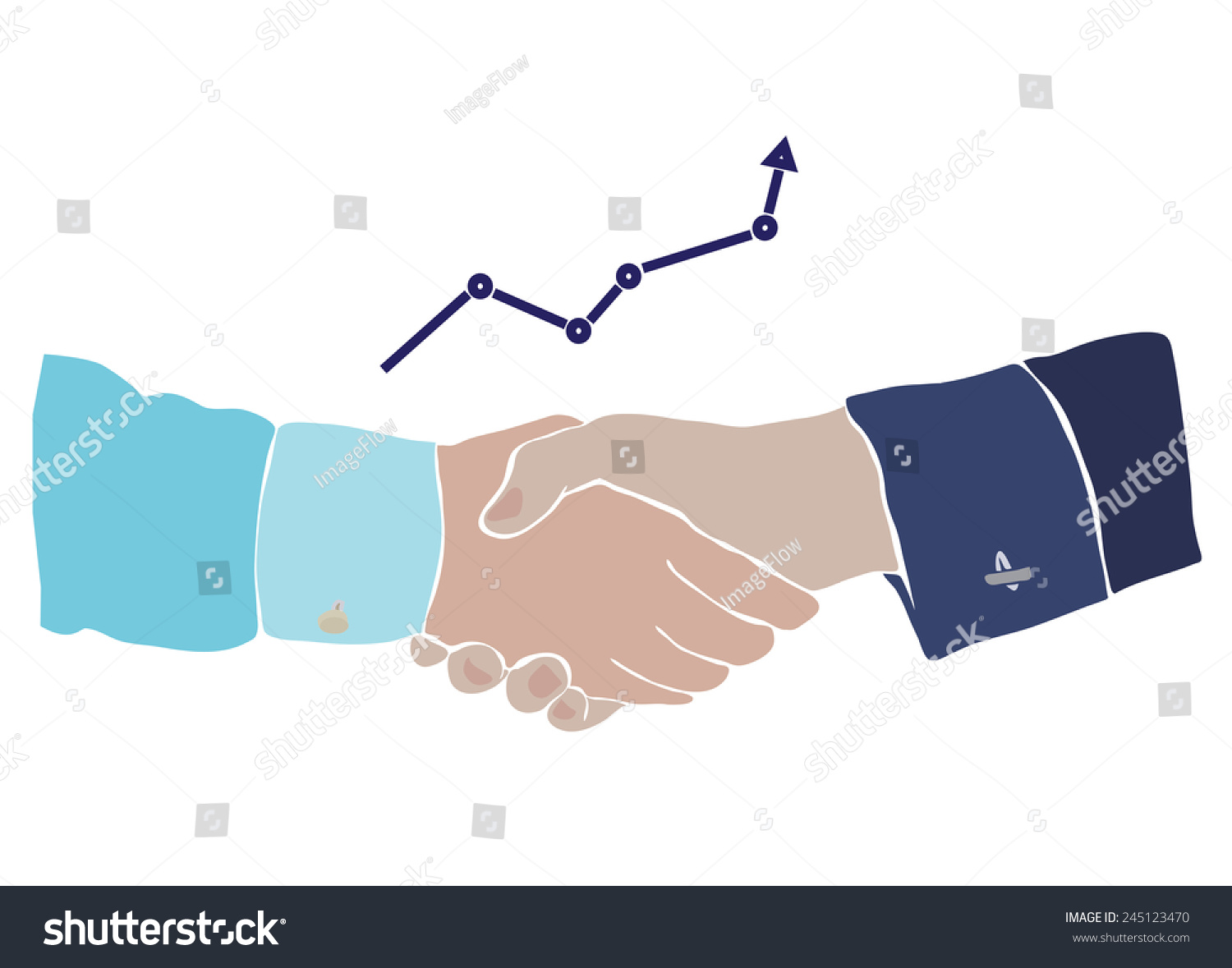 Handshake Chart On White Background Stock Vector (Royalty Free) 245123470