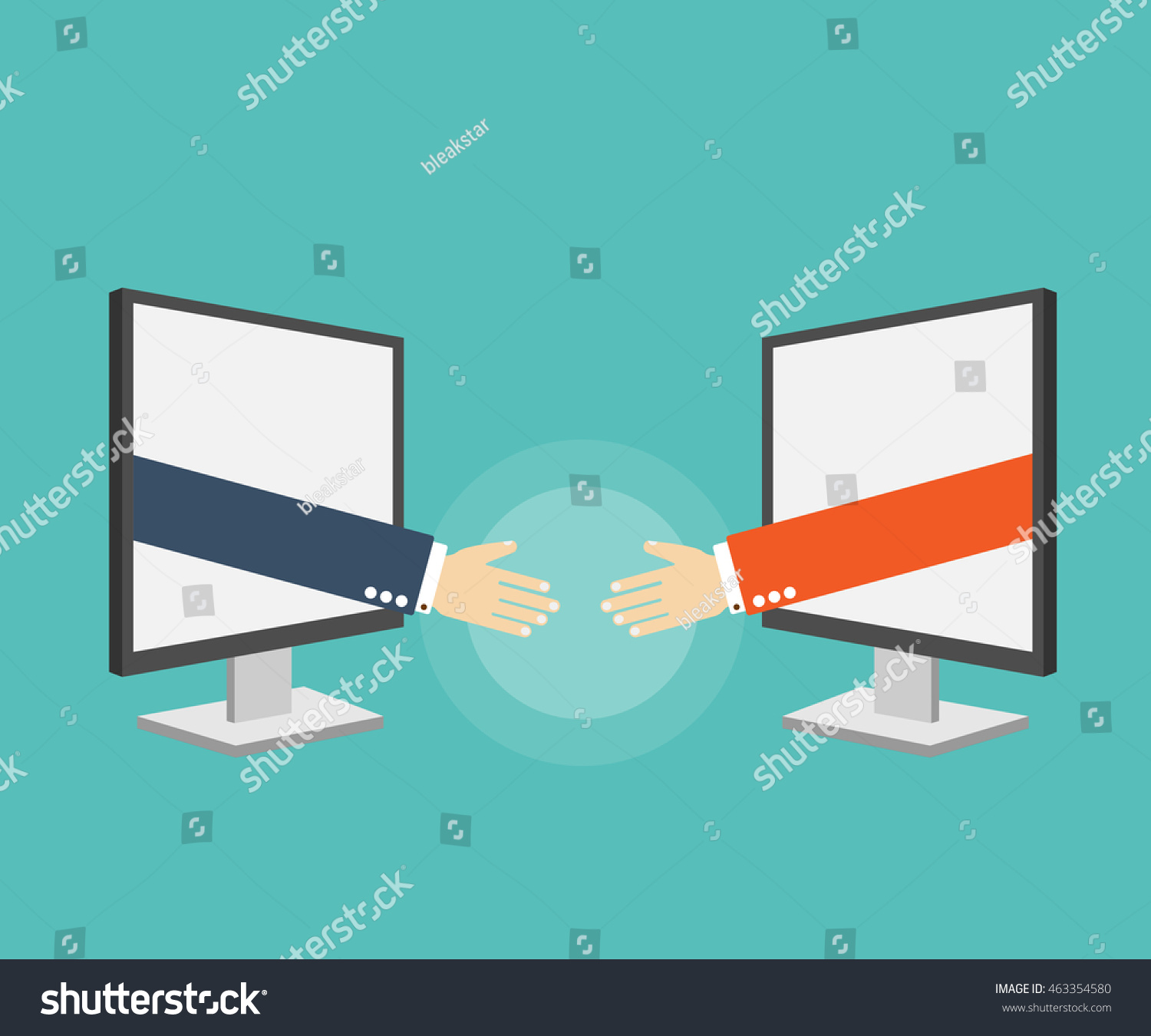 Handshake Digital Marketing Concept Stock Vector (Royalty Free ...