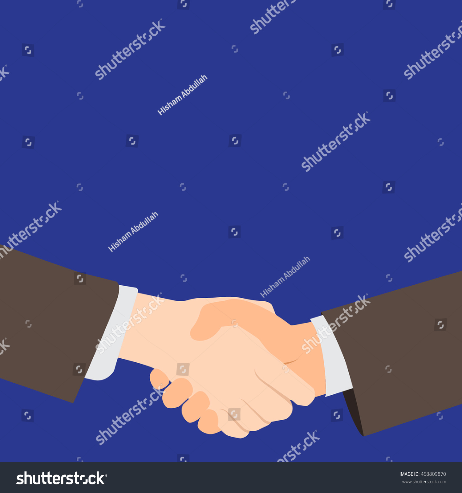 Handshake Flat Style Vector Illustration Copy Stock Vector (Royalty ...