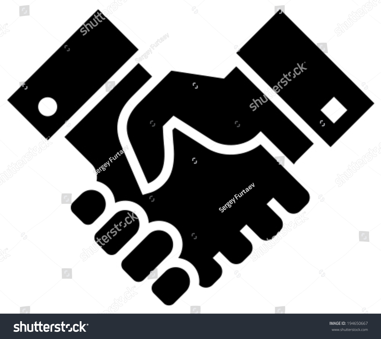Handshake Icon Stock Vector Illustration 194650667 : Shutterstock