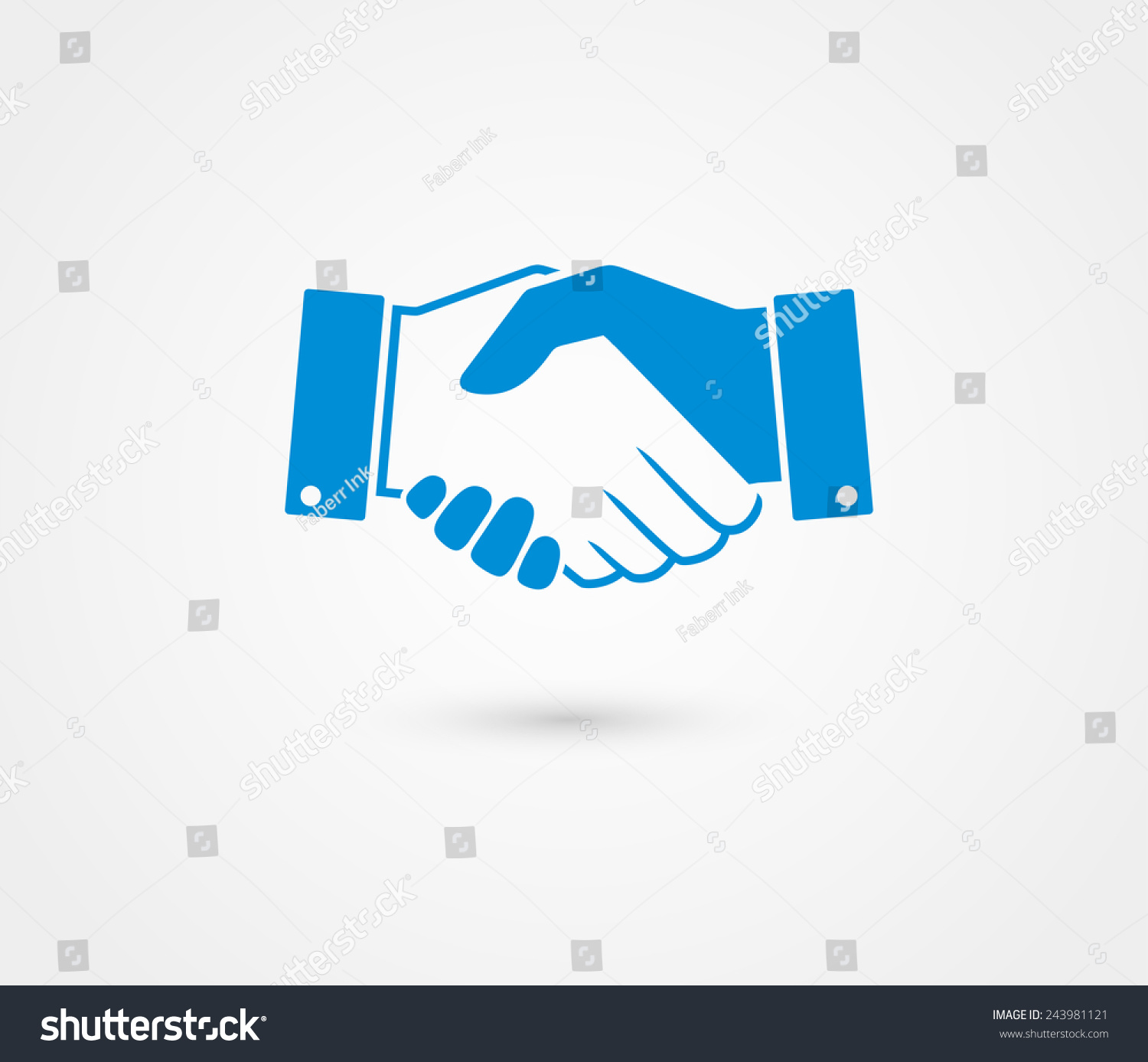 Blue icon shaking hands shadow Images, Stock Photos & Vectors ...