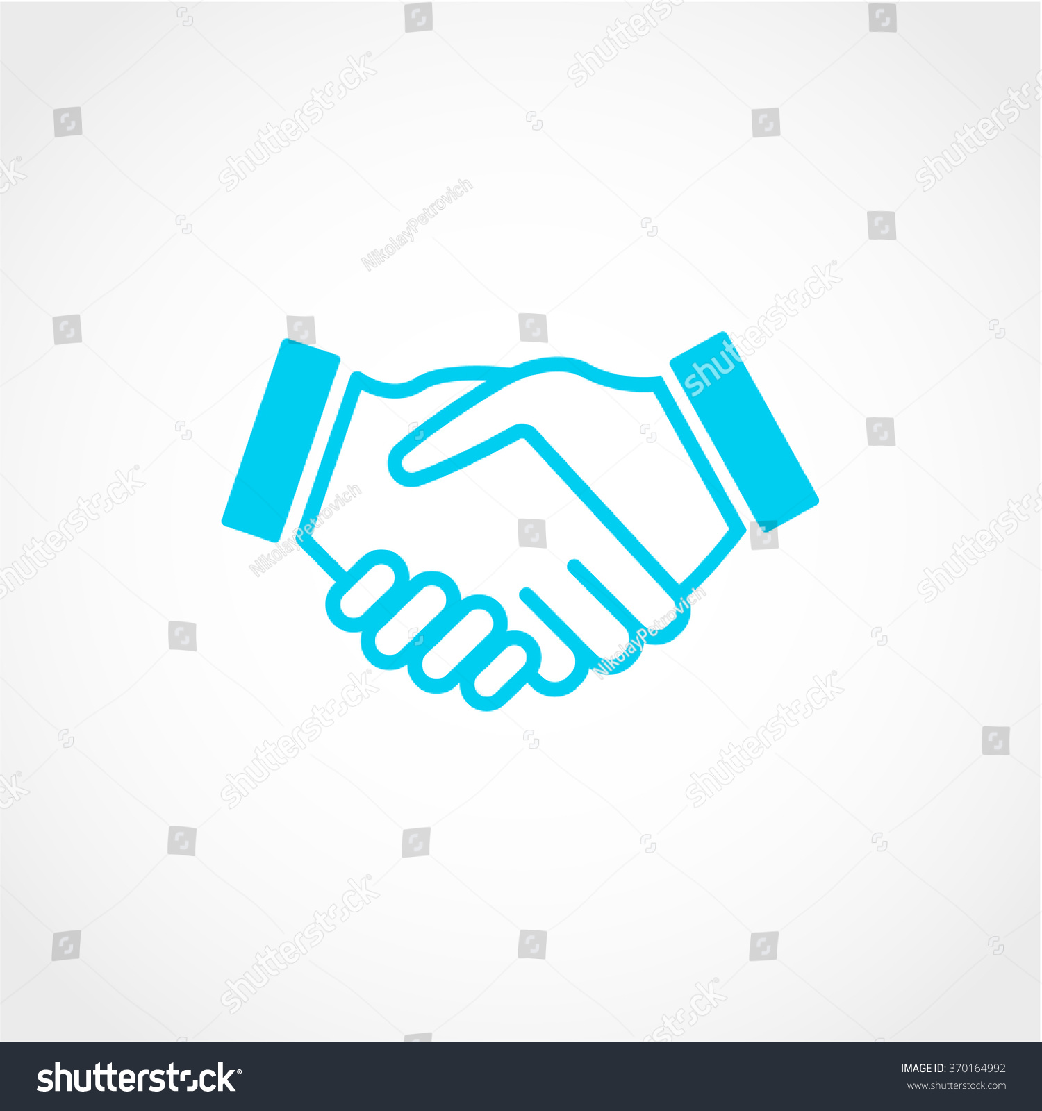 Handshake Icon Isolated On White Background Stock Vector 370164992 ...