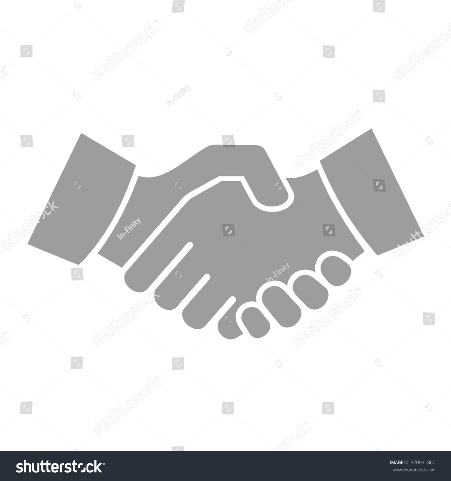 Handshake Icon On White Background Vector Stock Vector (Royalty Free ...
