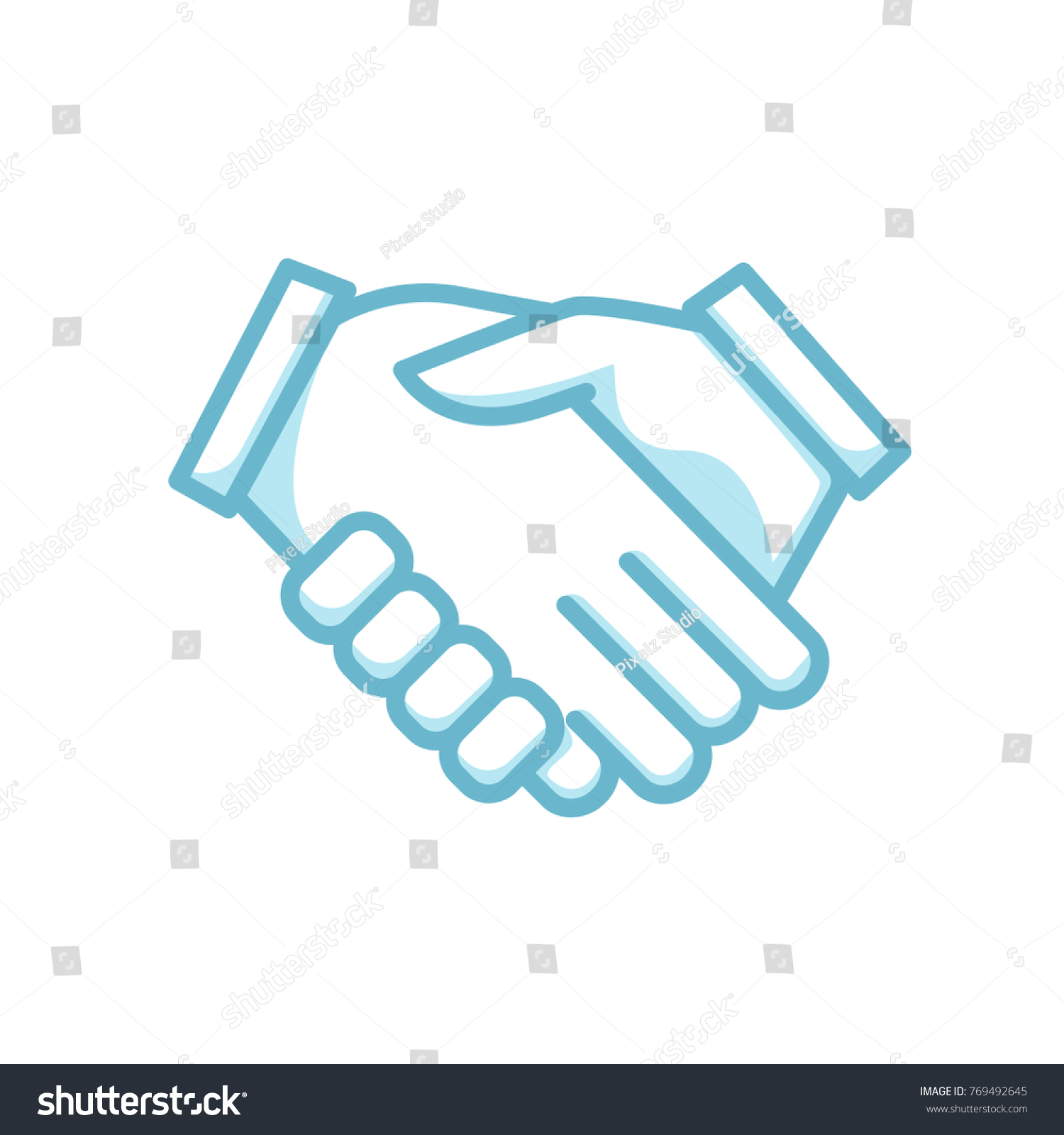 Handshake Icon Vector Shady Style: vector de stock (libre de regalías ...