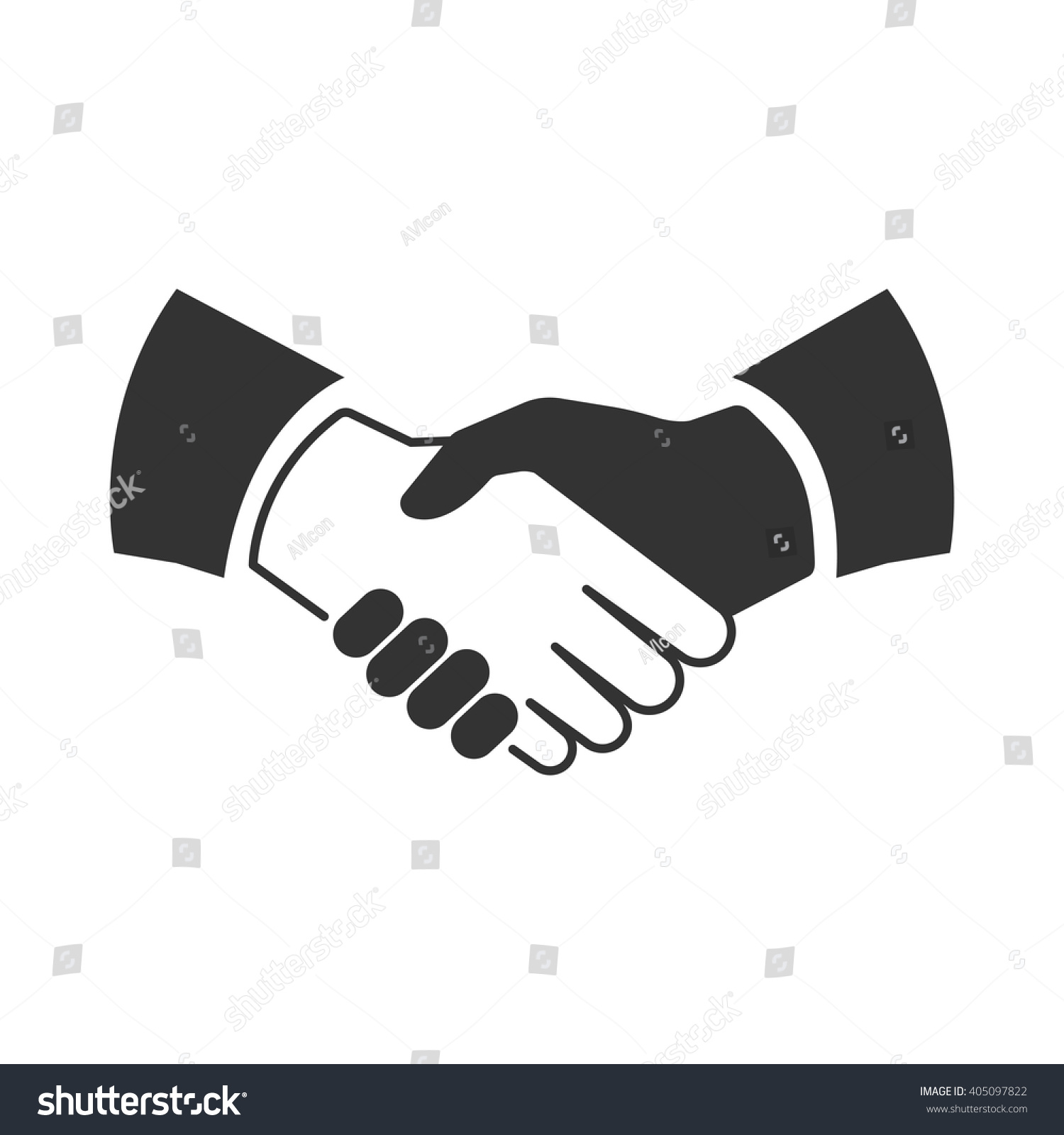 Handshake Icon Vector Solid Illustration Pictogram Stock Vector ...
