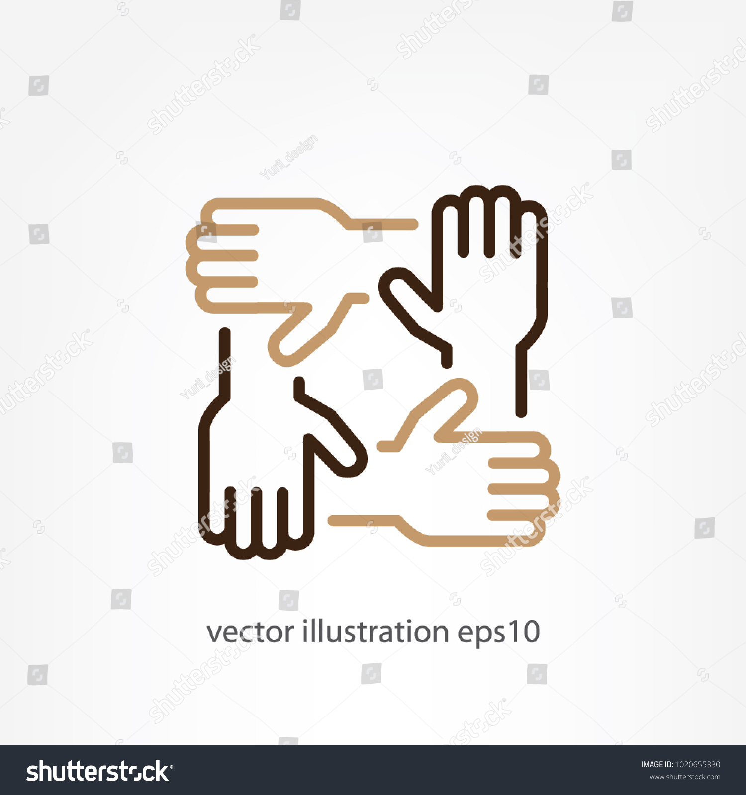 Handshake Circle Icon Vector Stock Vector (Royalty Free) 1020655330 ...