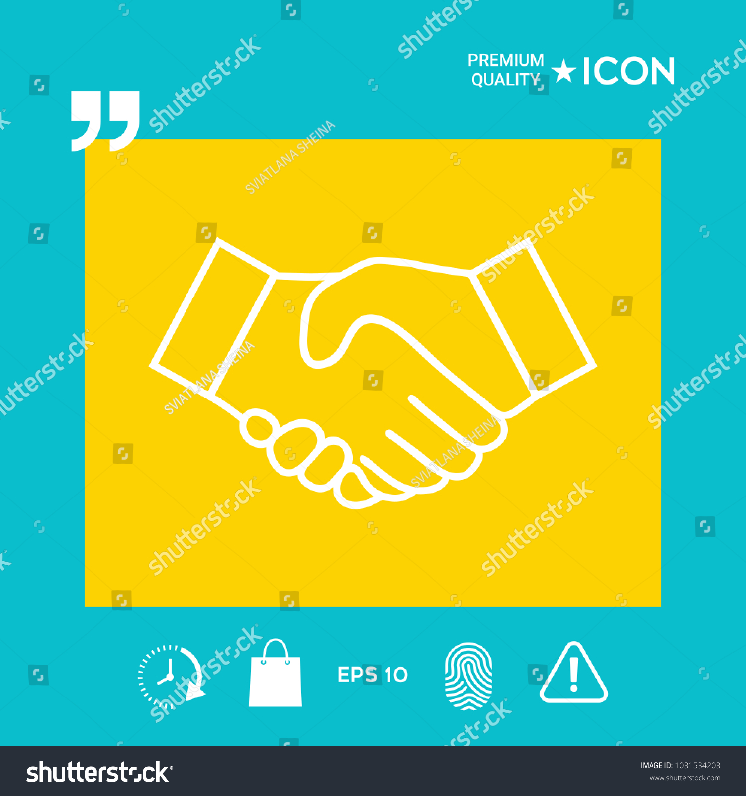 Handshake Line Icon Stock Vector (Royalty Free) 1031534203 | Shutterstock