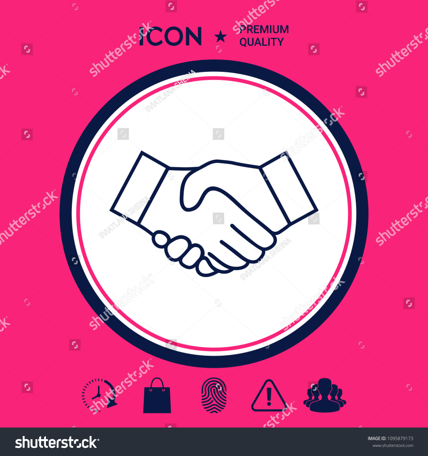 Handshake Line Icon Stock Vector (Royalty Free) 1095879173 | Shutterstock