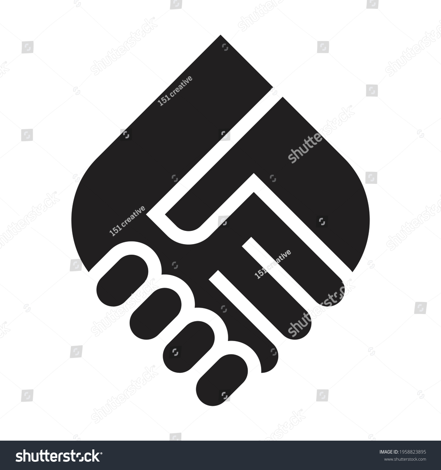 Handshake Logo Icon Vector Stock Vector (Royalty Free) 1958823895 ...
