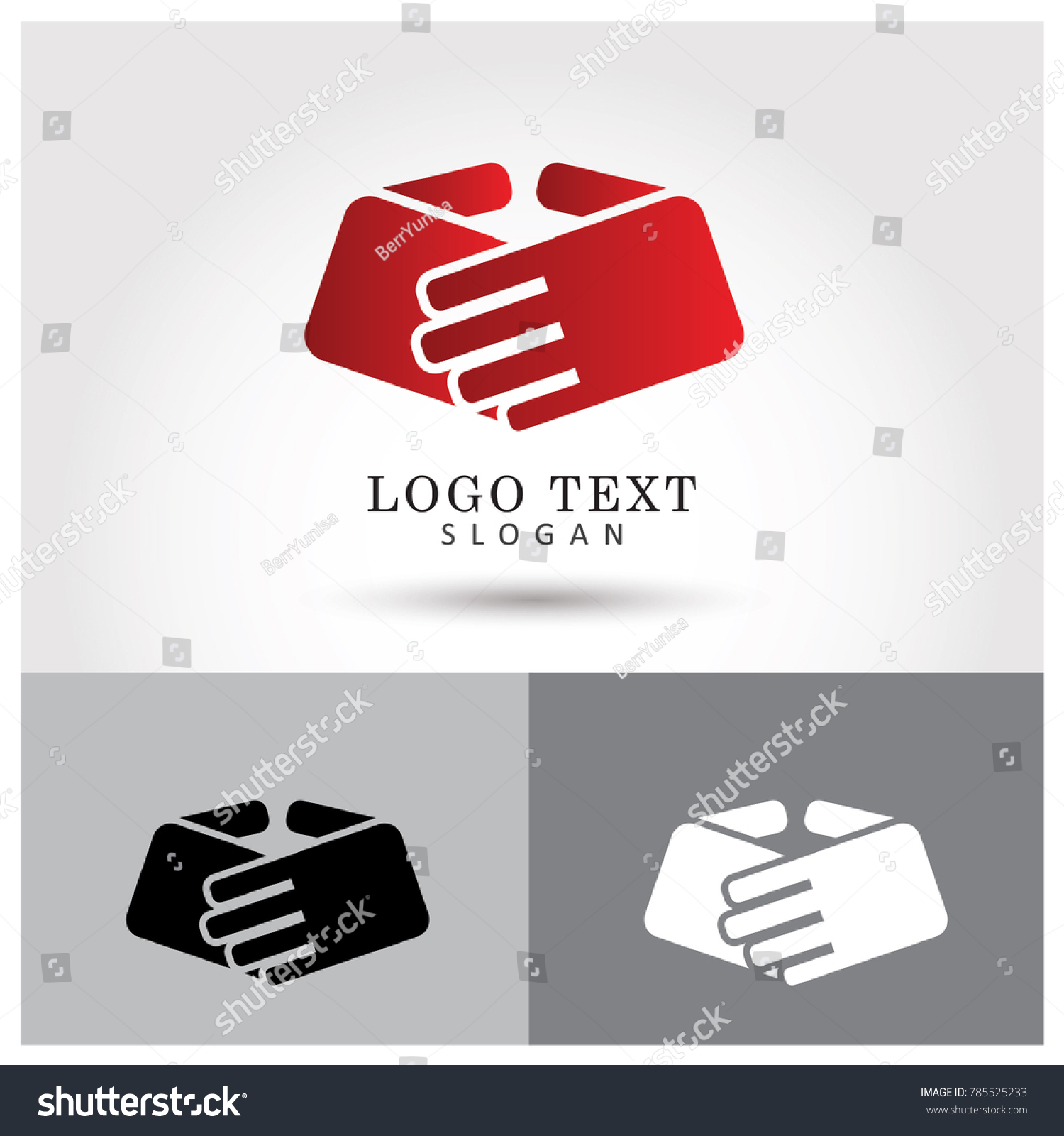Handshake Logosymbol Icon Logo Vector Template Stock Vector (Royalty ...