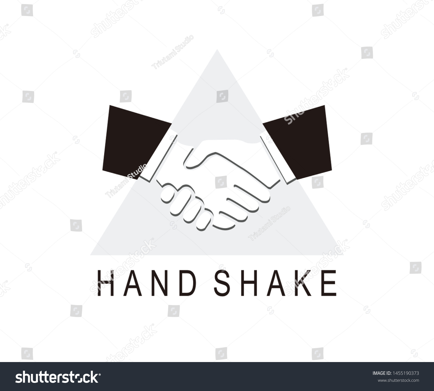 Handshake Logo Triangle Icon Stock Vector (Royalty Free) 1455190373