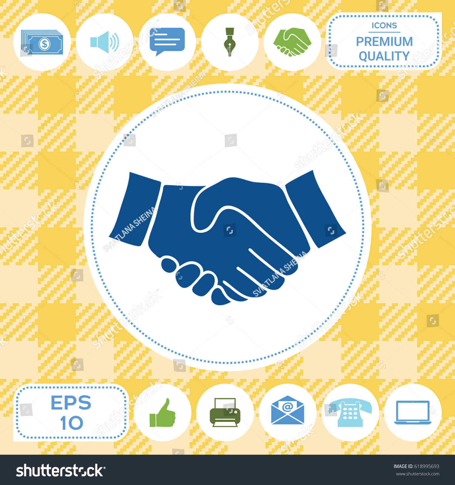 Handshake Symbol Stock Vector (Royalty Free) 618995693 | Shutterstock
