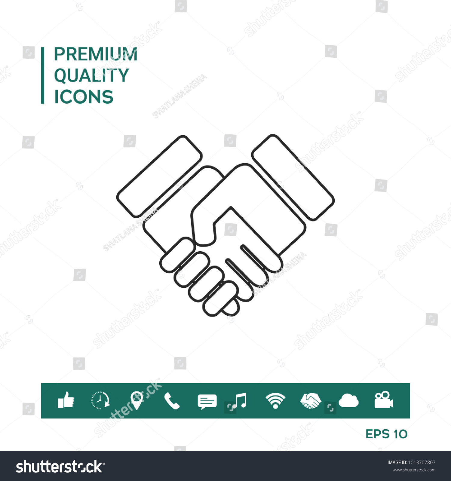 Handshake Symbol Icon Stock Vector (Royalty Free) 1013707807 | Shutterstock