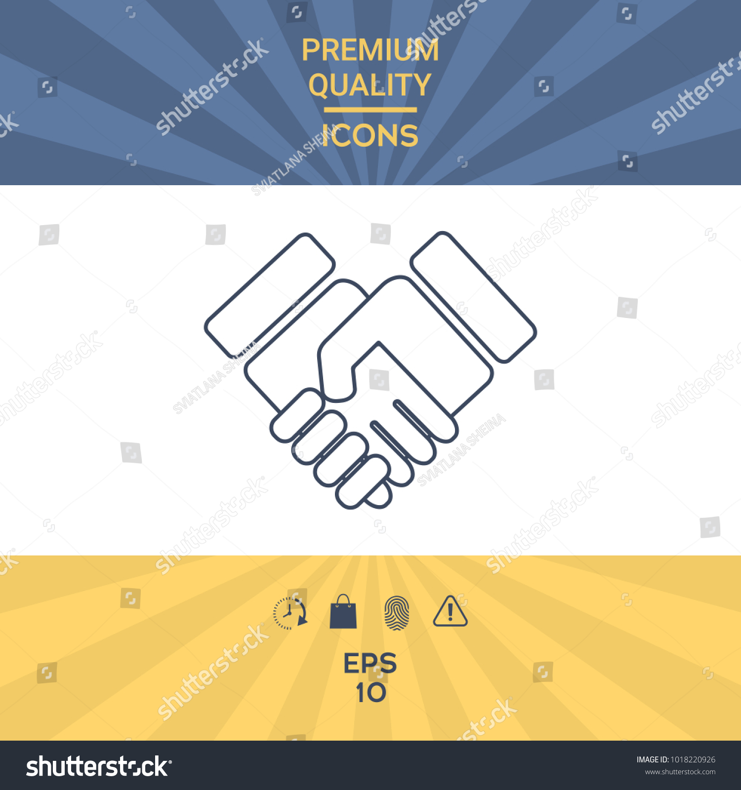 Handshake Symbol Icon Stock Vector (Royalty Free) 1018220926 | Shutterstock