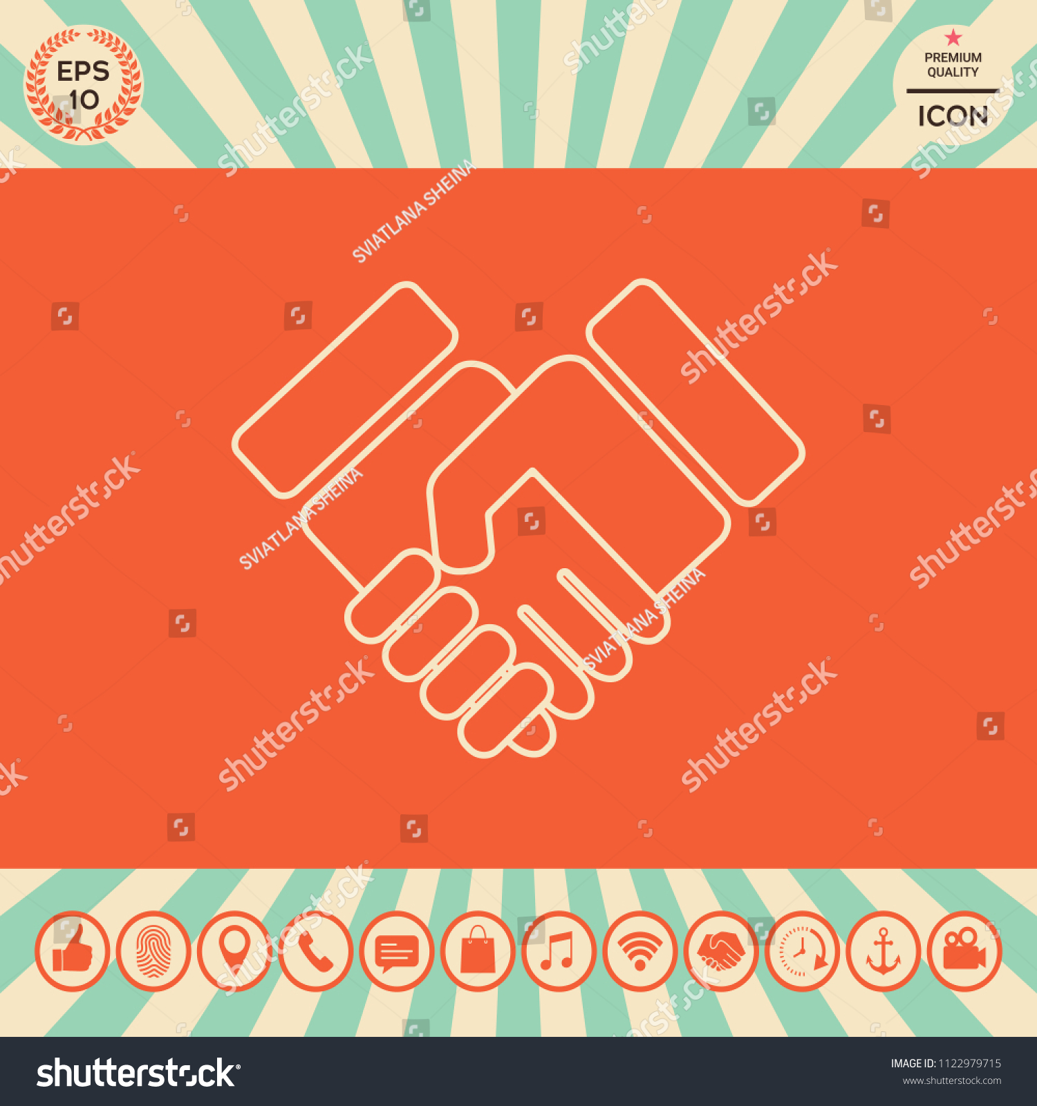 Handshake Symbol Icon Stock Vector (Royalty Free) 1122979715 | Shutterstock