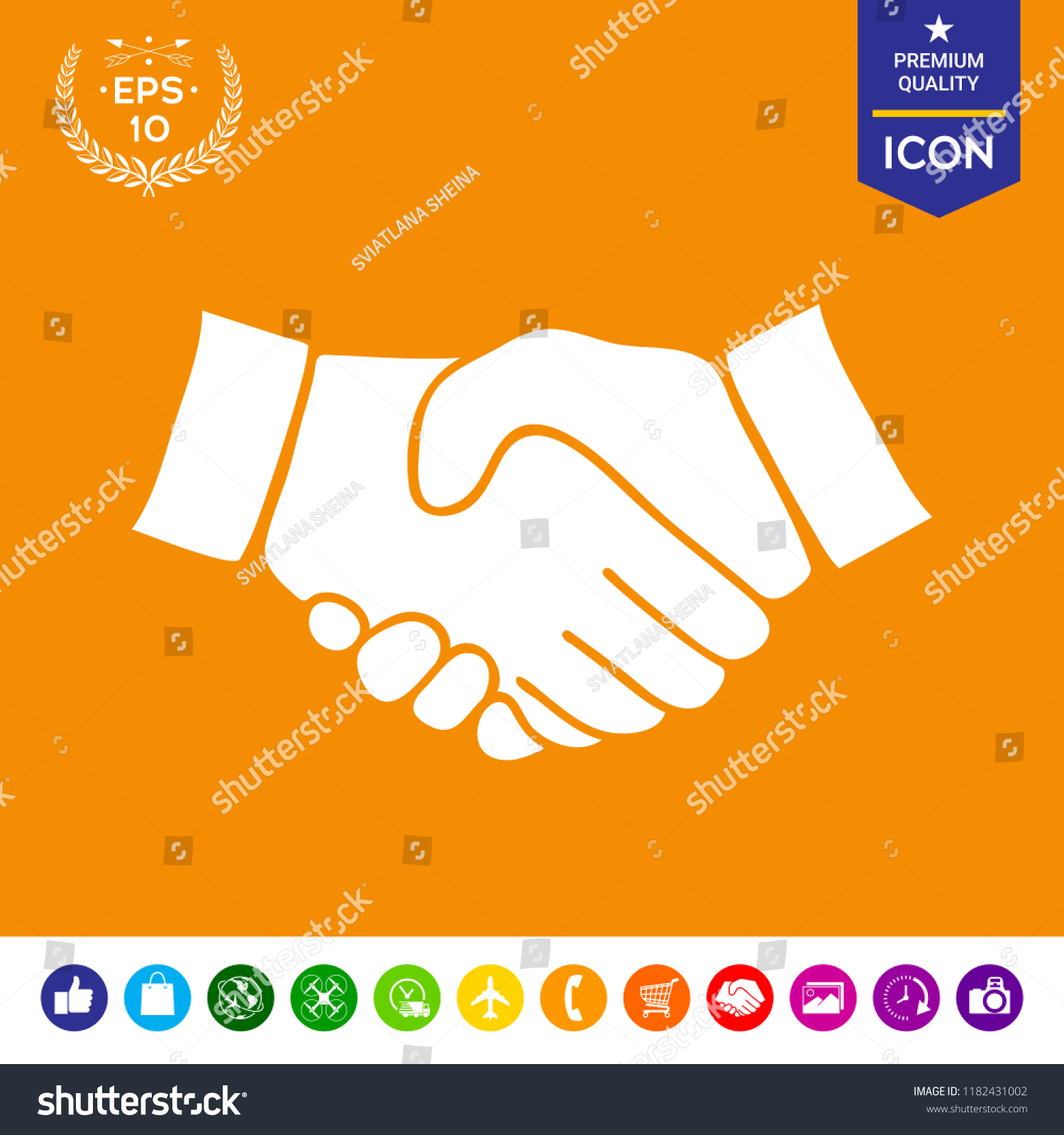 Handshake Symbol Icon Stock Vector (Royalty Free) 1182431002 | Shutterstock