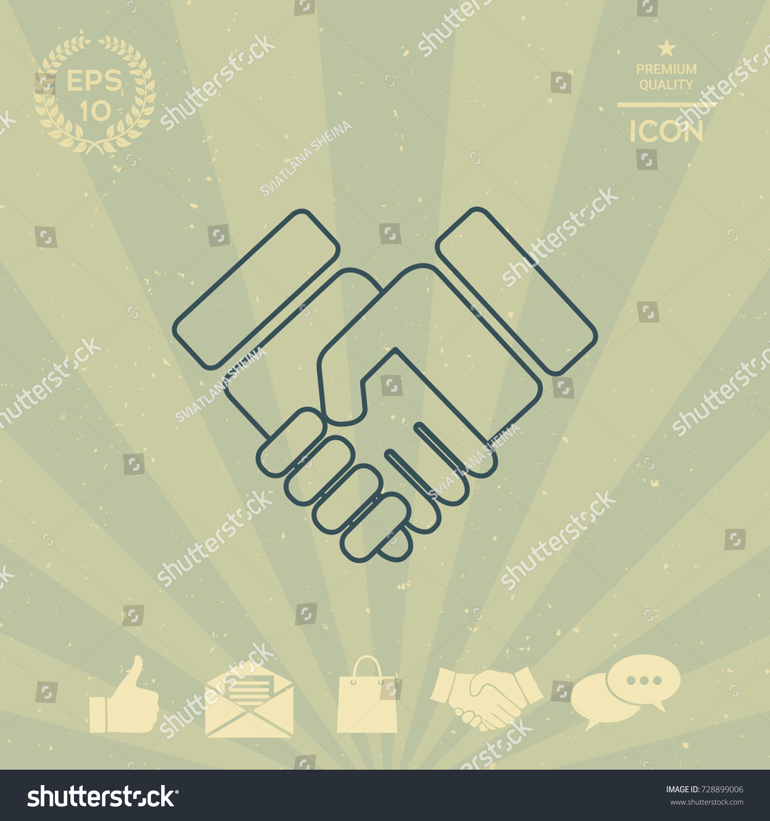 Handshake Symbol Icon Stock Vector (Royalty Free) 728899006 | Shutterstock