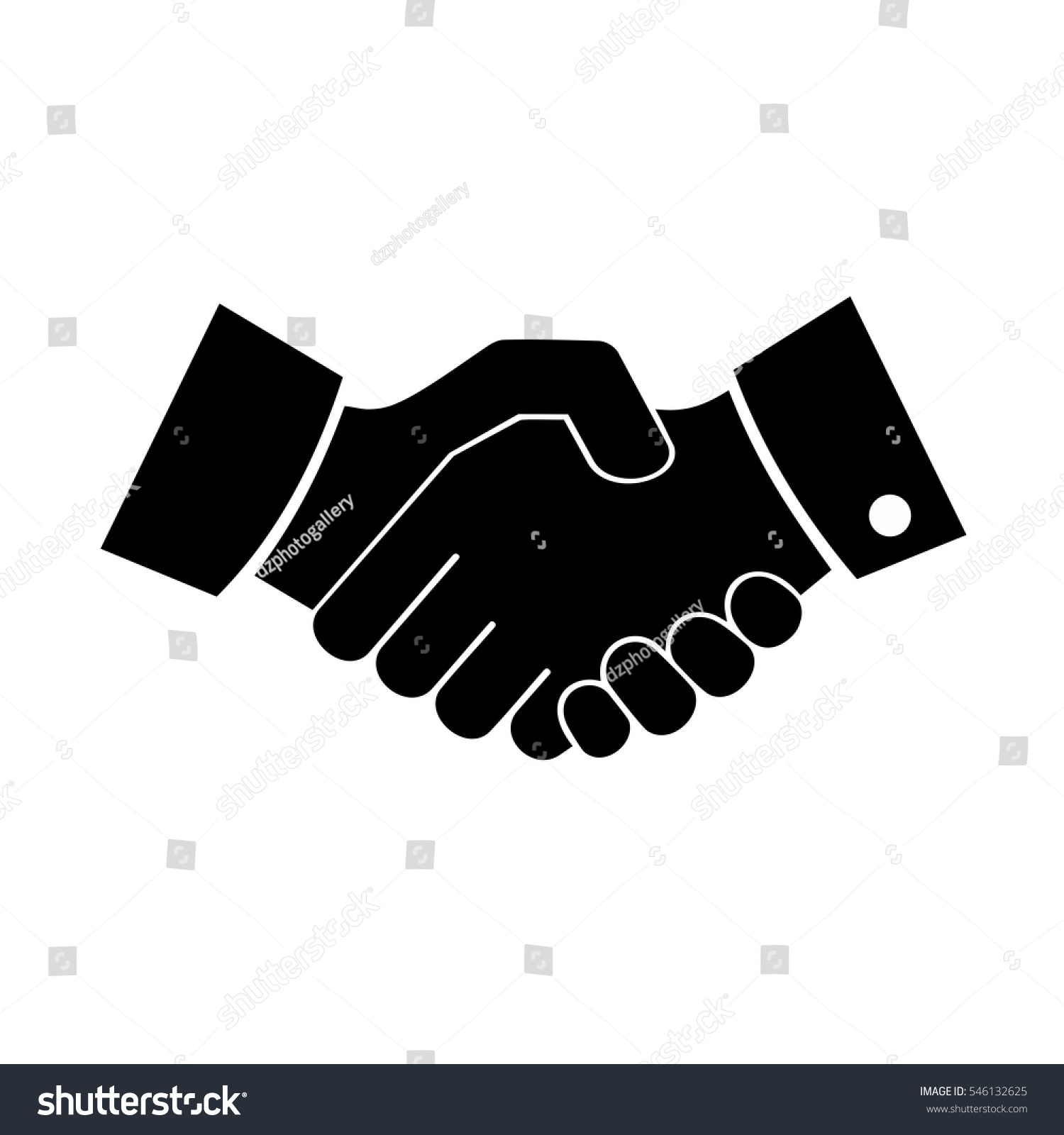 Handshake Vector Design Isolated On White: vector de stock (libre de ...