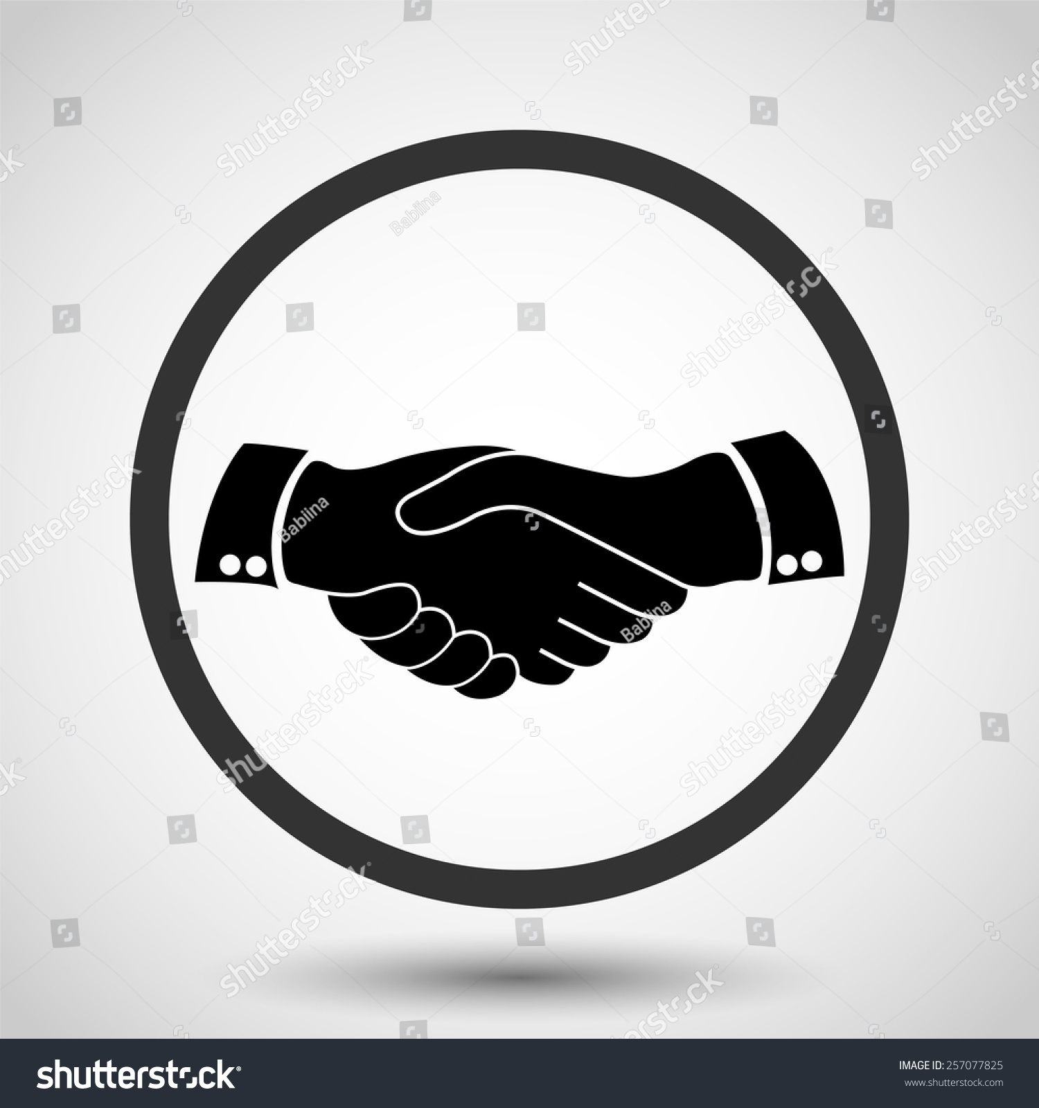Handshake Vector Icon Black Illustration Stock Vector (Royalty Free ...