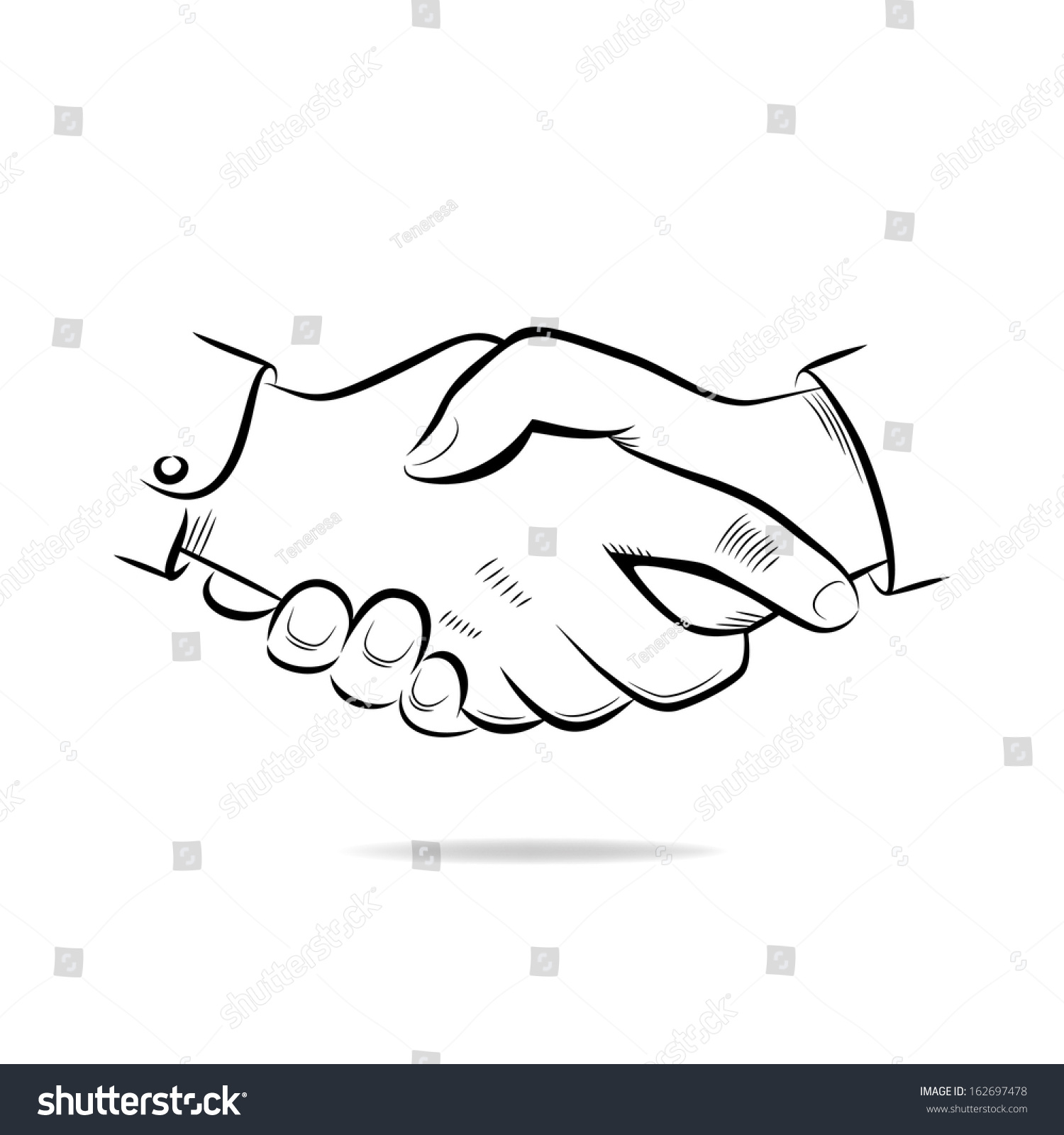 Handshake Vector Sketch Icon Stock Vector (Royalty Free) 162697478 ...