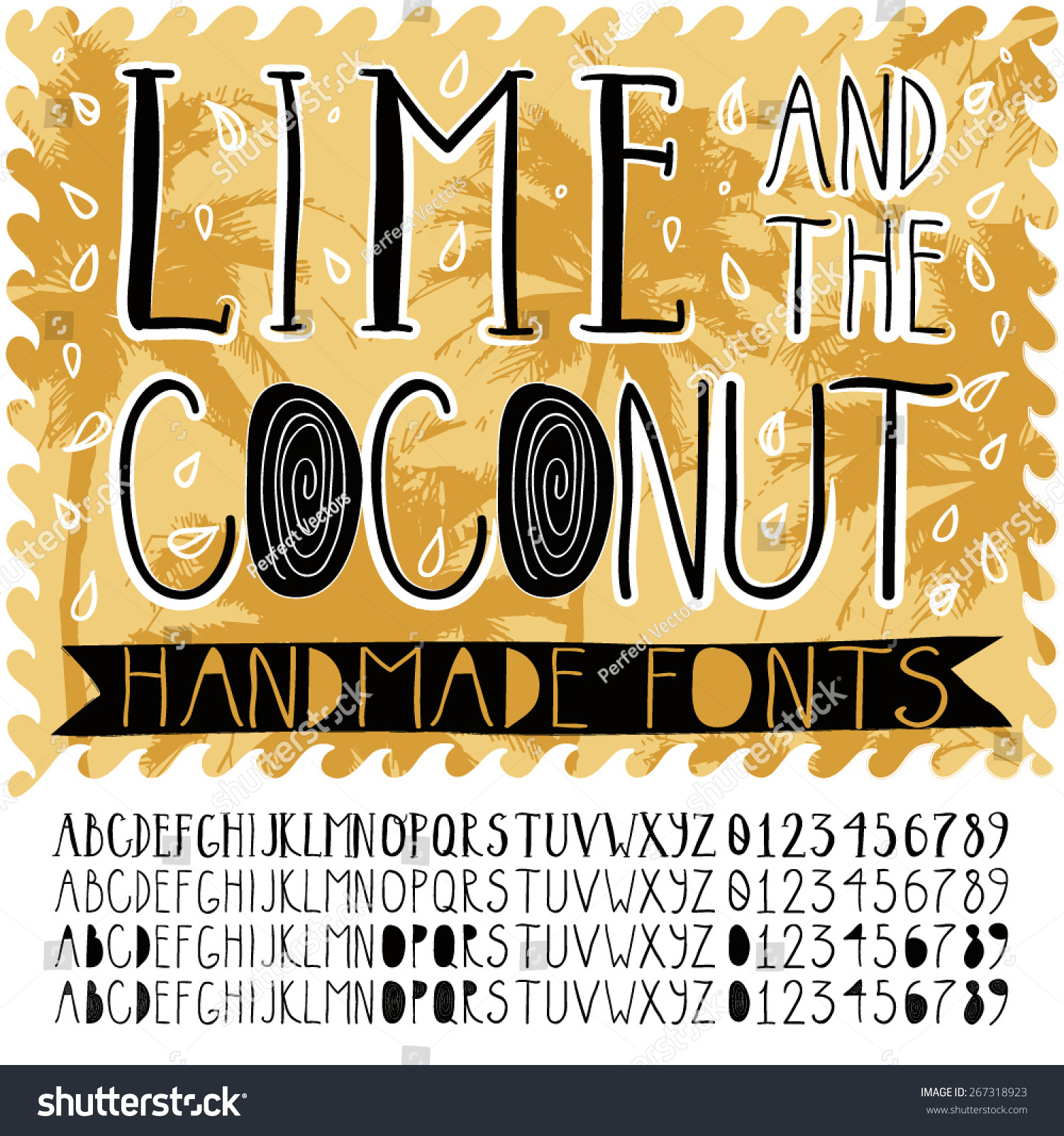 Handwriting Alphabets Vector Hand Drawn Fonts: เวกเตอร์สต็อก (ปลอดค่า ...