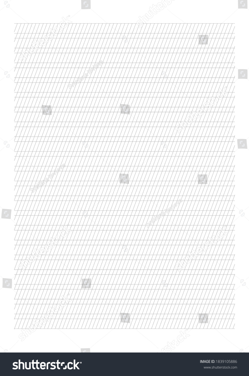 Handwriting Paper A4 Sheet Blank Horizontal Stock Vector (Royalty Free ...