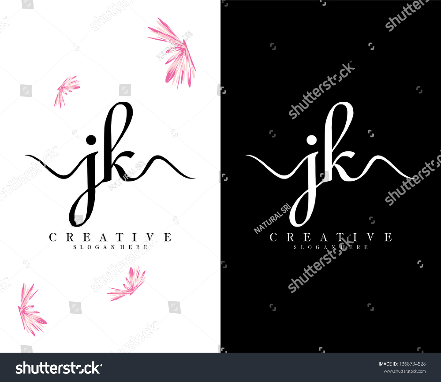Handwriting Script Jkkj Letter Logo Vector Stock Vector (Royalty Free ...