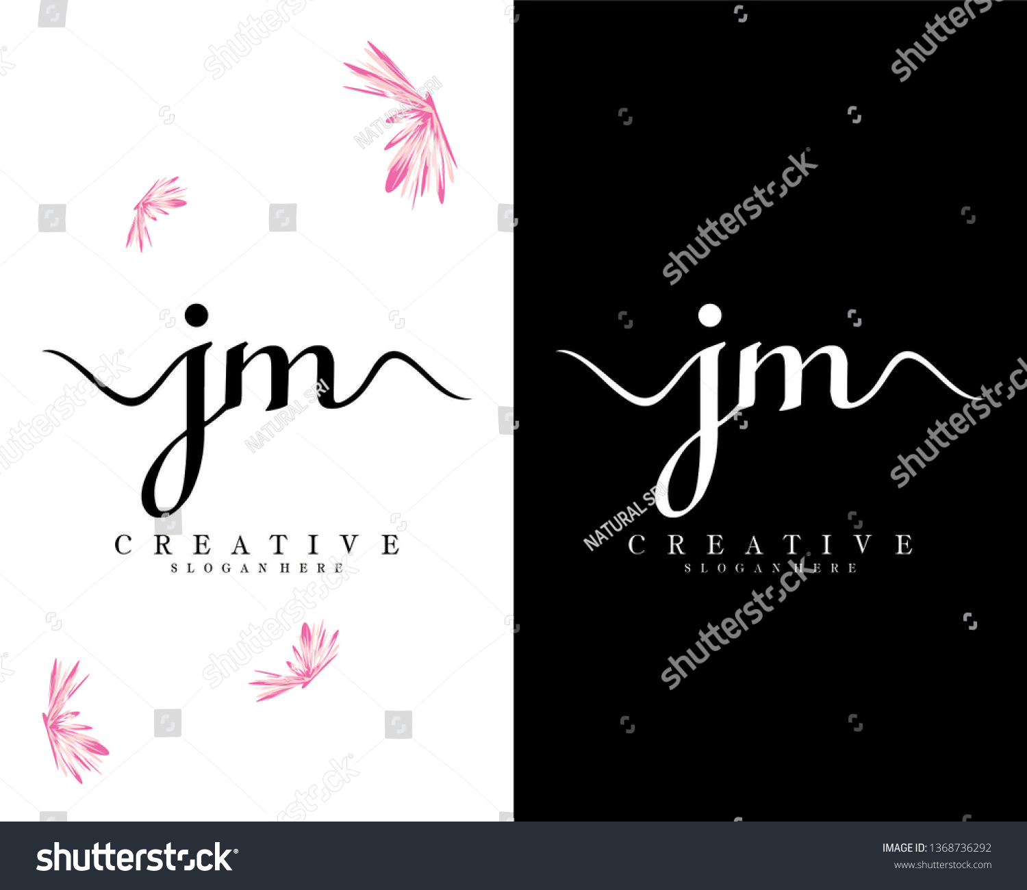 Handwriting Script Jmmj Letter Logo Vector Stock Vector (Royalty Free ...