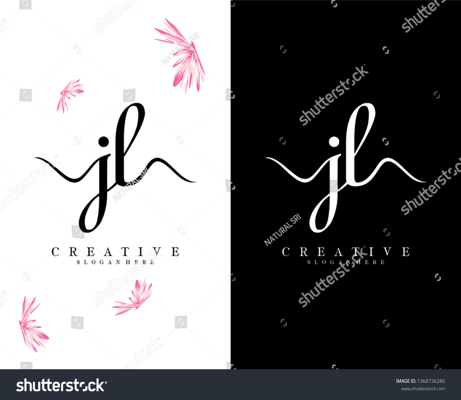 Handwriting Script Letter Jllj Logo Vector Stock Vector (Royalty Free ...