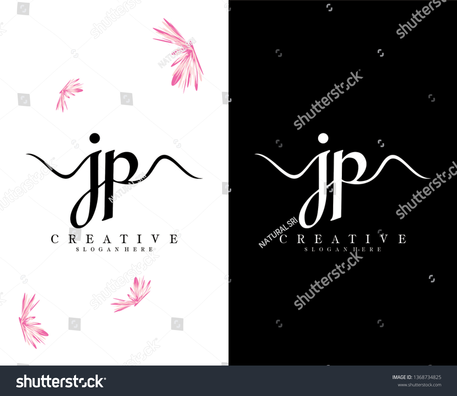 Handwriting Script Letter Jppj Logo Vector Stock Vector (Royalty Free ...