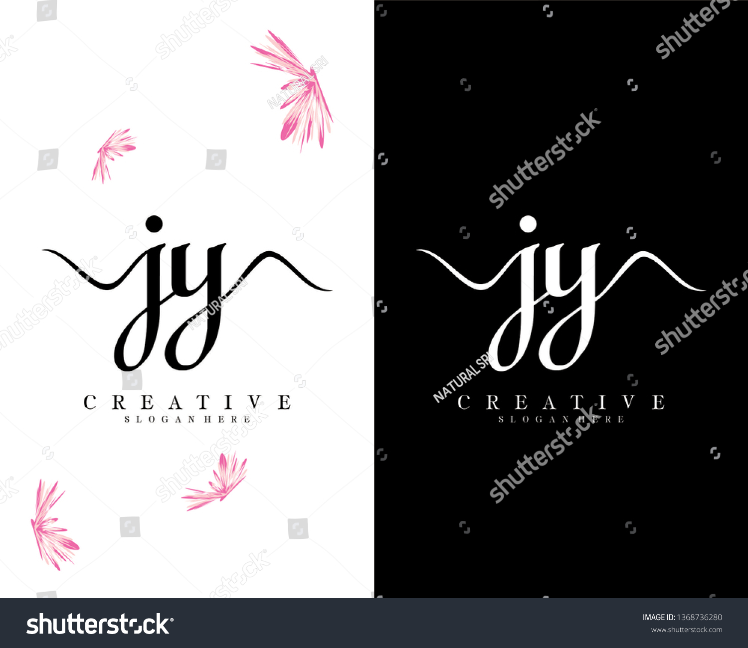 Handwriting Script Letter Jyyj Logo Vector Stock Vector (Royalty Free ...