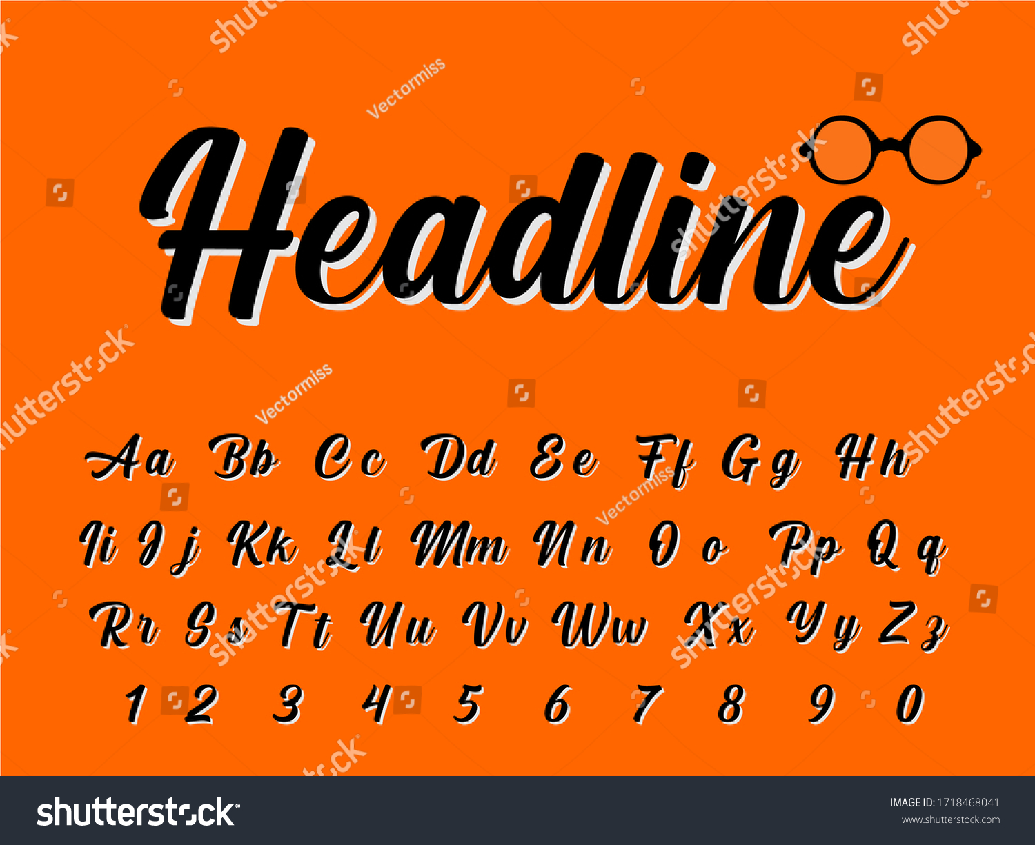 Handwritten Fonts Alphabets Letters Typeface Scripts Stock Vector ...