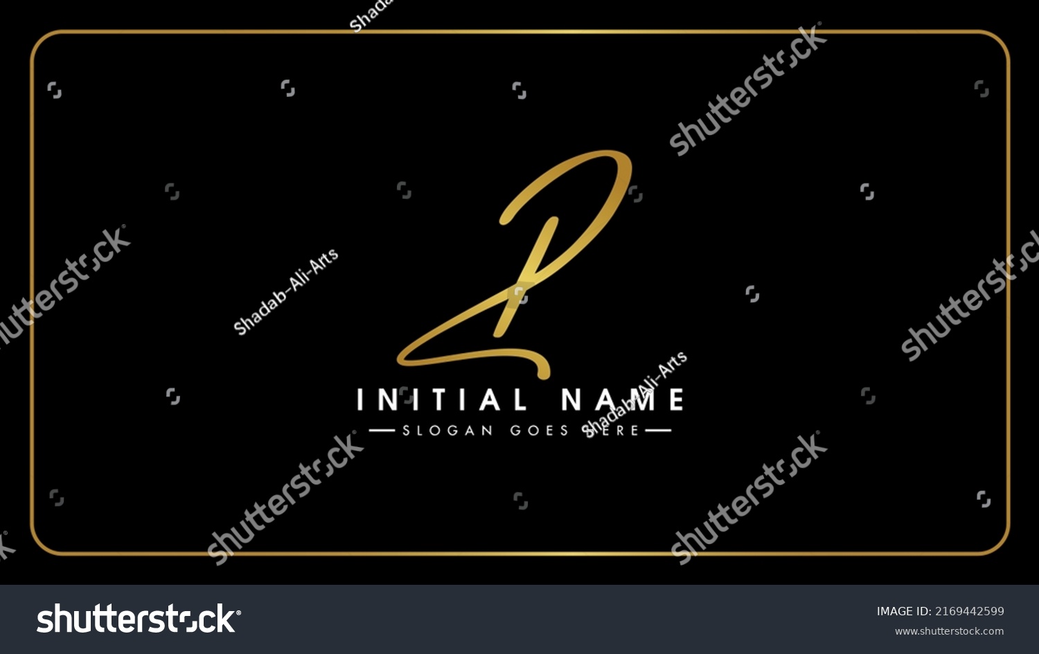 Handwritten Initial Letter Pp Vector Logo Stock Vector (Royalty Free ...