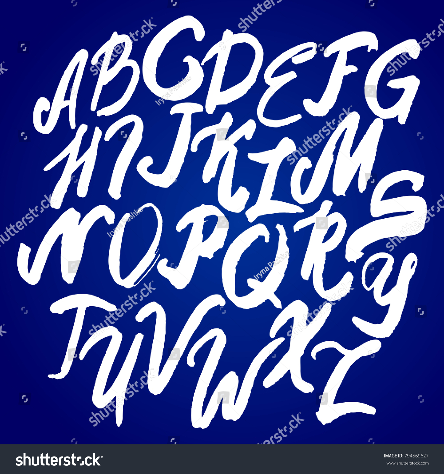 Handwritten Latin Alphabet Vector 库存矢量图（免版税）794569627 | Shutterstock