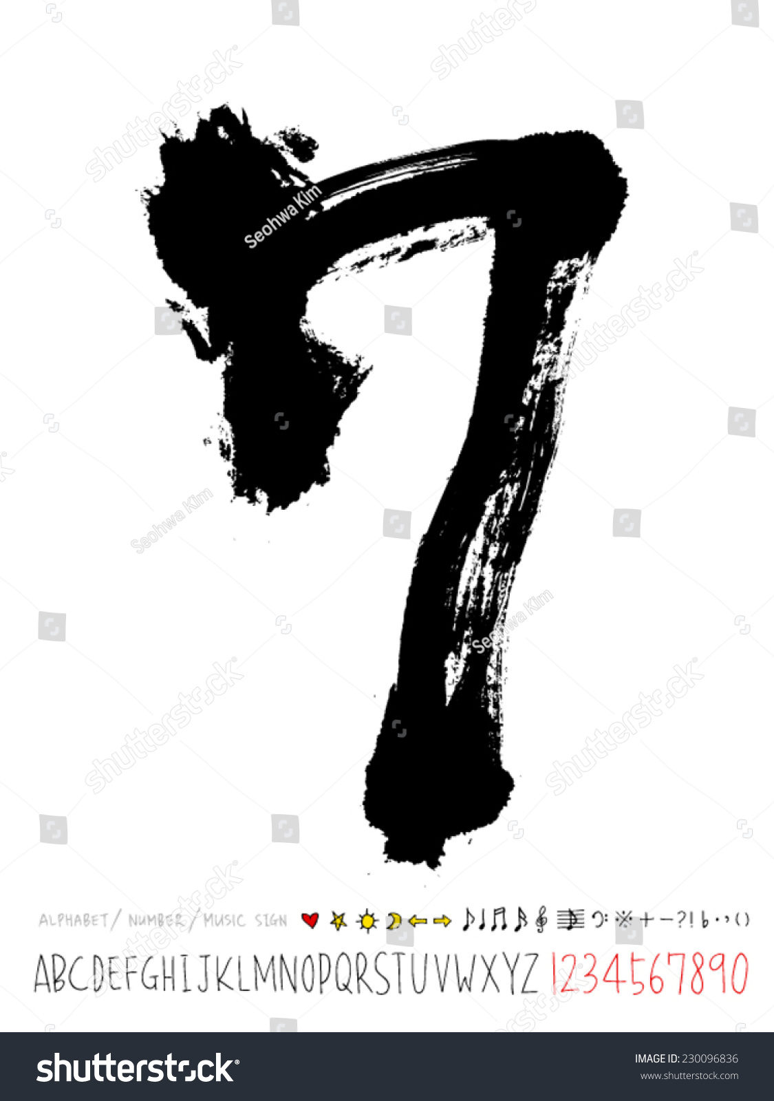 Handwritten Number Hand Drawn Vector Stock Vector (Royalty Free ...